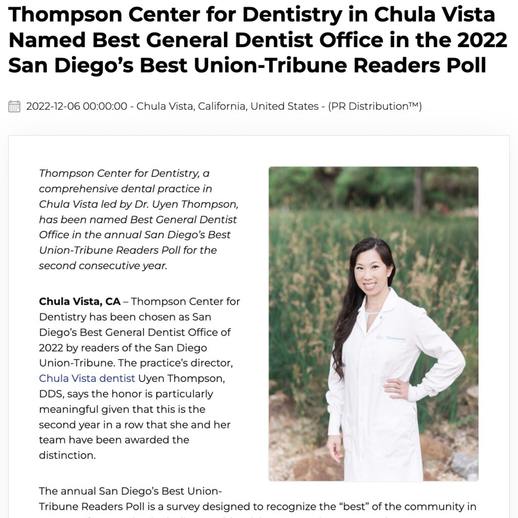 San Diego Best General Dentist Office: Thompson Center for Dentistry